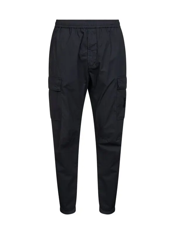 Stone Island Blue Parachute Canvas Cargo Trousers - Multicolor