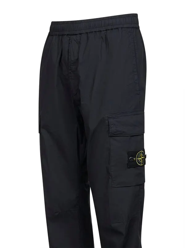 Stone Island Blue Parachute Canvas Cargo Trousers - Multicolor