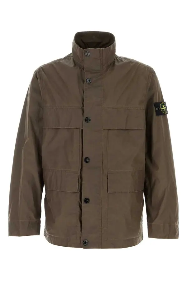 Stone Island Mud Polyester Blend Jacket - Brown