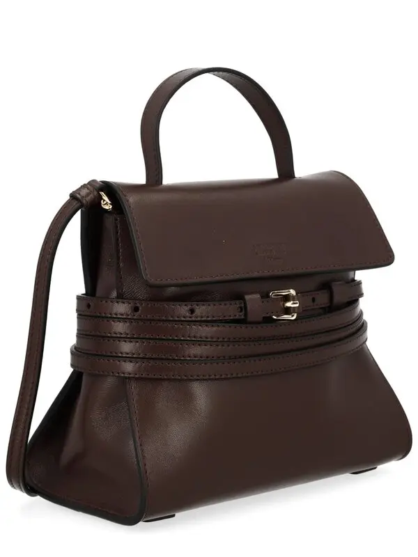 Moschino Borsa Tie Me Small - Brown
