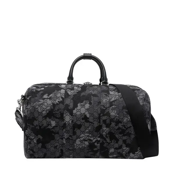Gucci Large Gg Canvas Duffle Bag - Gray