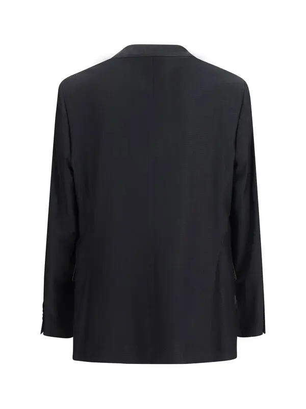 Brunello Cucinelli Wool Houndstooth Jacket - Black