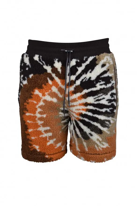Amiri Tie-dye Fleece Shorts - Orange