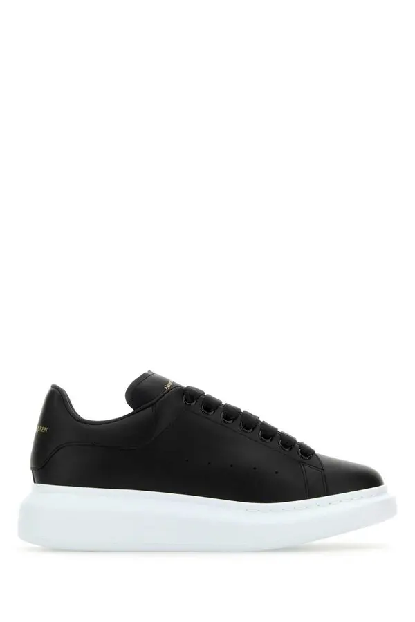 Alexander McQueen Leather Sneakers - Black