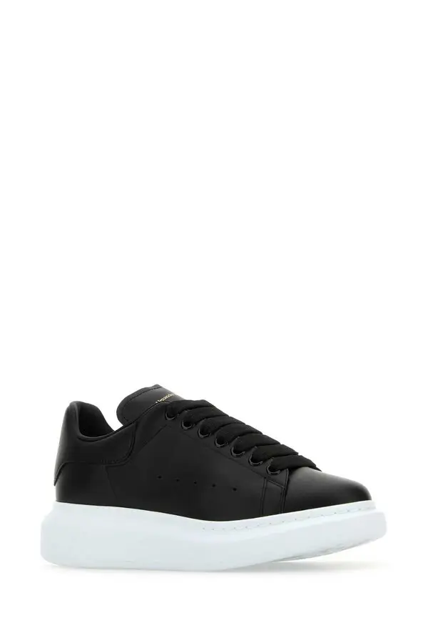 Alexander McQueen Leather Sneakers - Black
