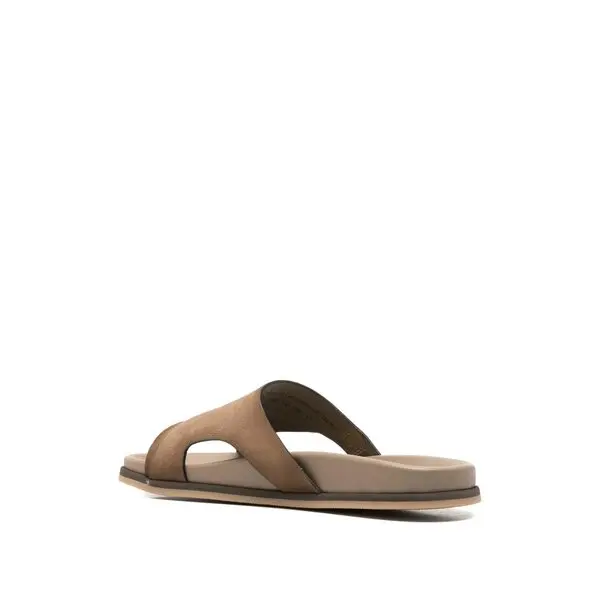 Santoni Leather Crossover Strap Sandals