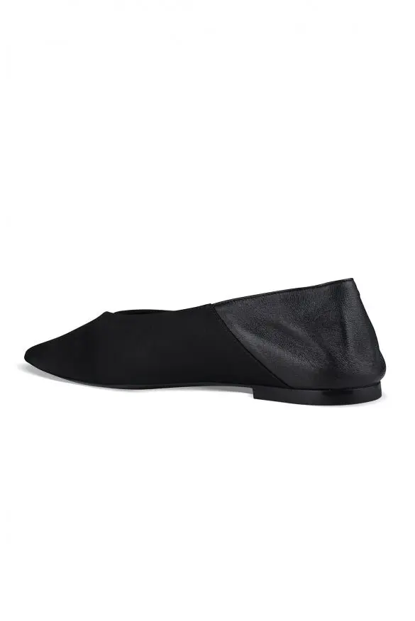 Saint Laurent Satin Pointed Toe Mules