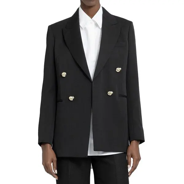 LANVIN Virgin Wool Double Breasted Blazer