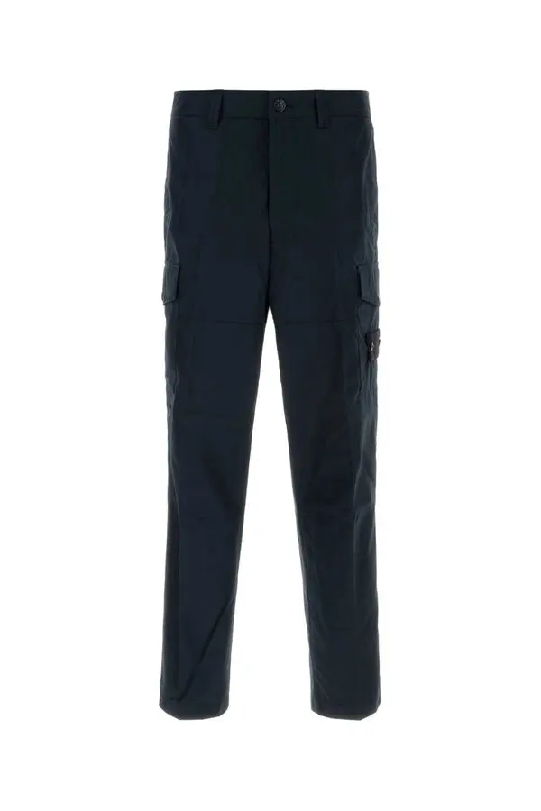 Stone Island Navy Cotton Cargo Pant - Blue