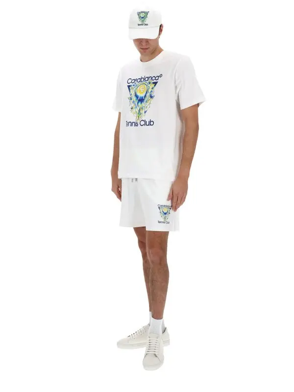 Casablanca Tennis Club Shorts - White