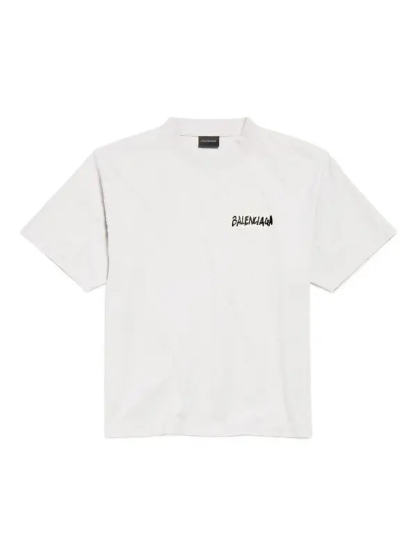 Balenciaga Short Sleeve Crewneck T-shirt - Multicolor