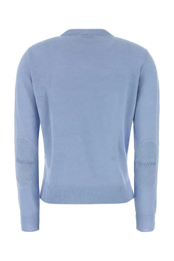 Max Mara Powder Linen Fervore Sweater - Blue