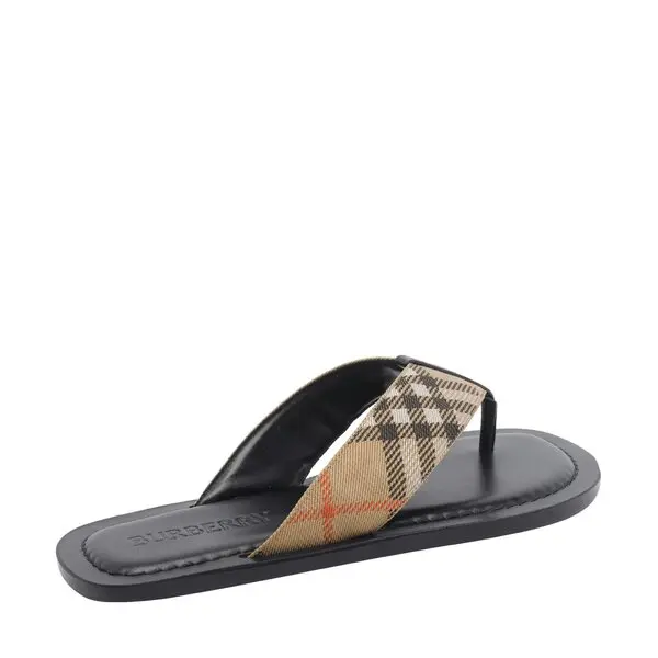 Burberry Pavilion Check Sandals - Cream