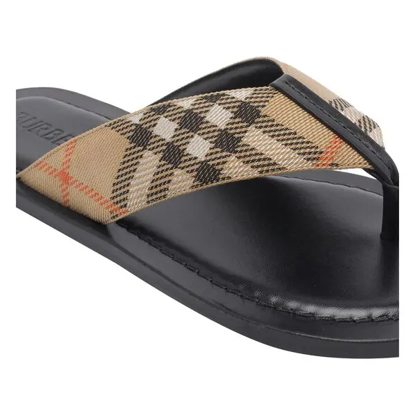 Burberry Pavilion Check Sandals - Cream