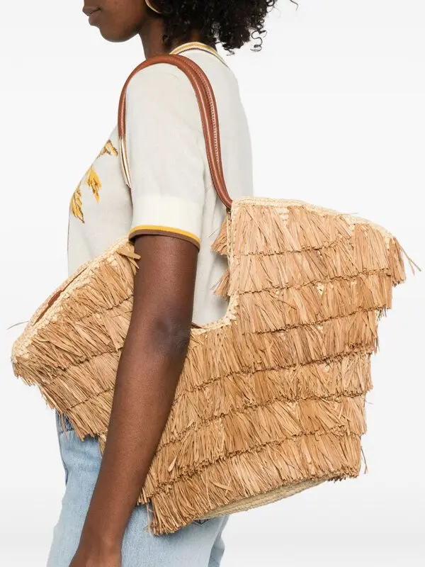 Zimmermann Goldentime Raffia Tote Bag
