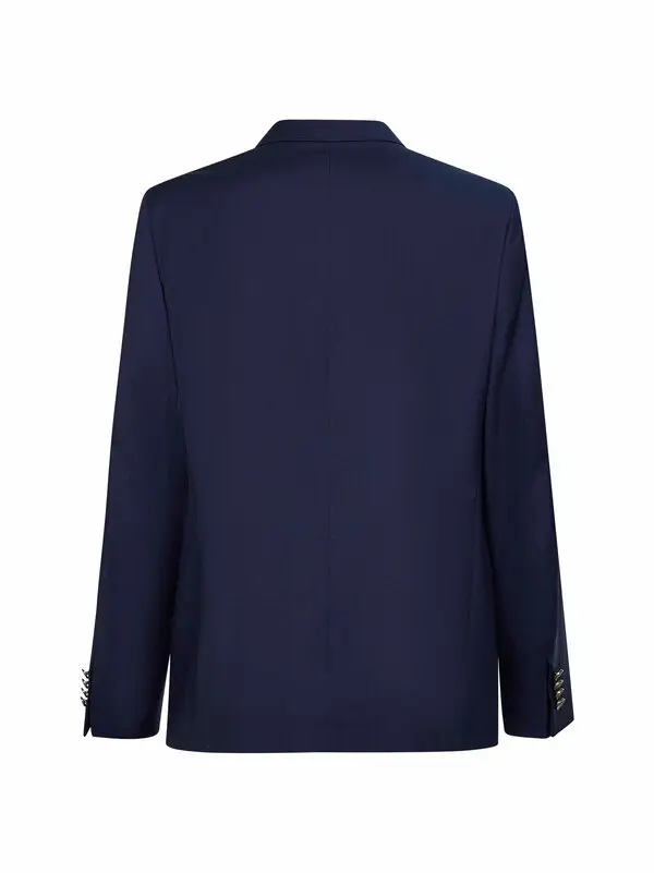 Etro Blue Wool Single-breasted Jacket - Multicolor