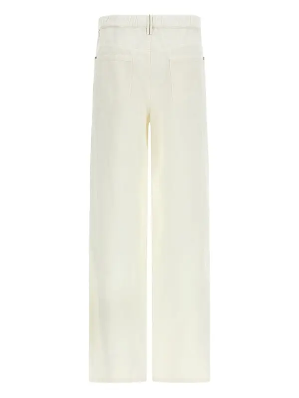 Brunello Cucinelli Cotton And Linen Blend Trousers - Multicolor