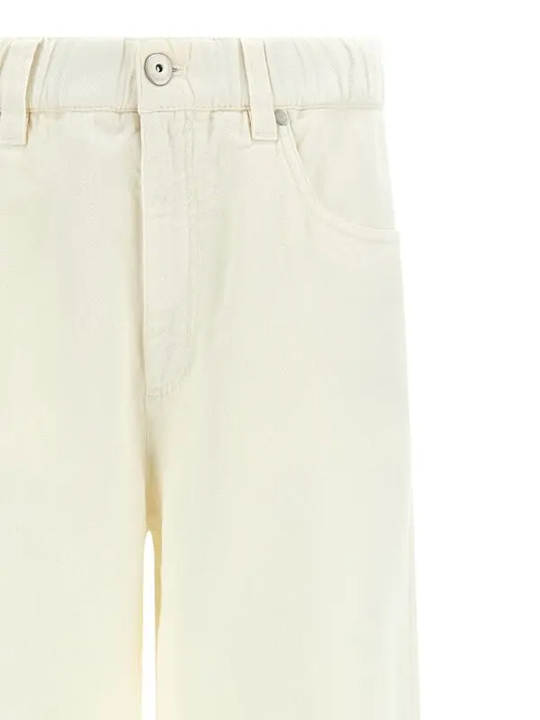 Brunello Cucinelli Cotton And Linen Blend Trousers - Multicolor