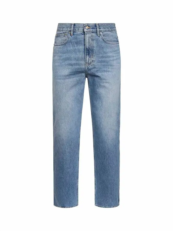 Gucci Light Blue Cotton Denim Slim-fit Jeans - Multicolor