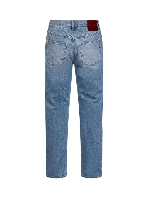 Gucci Light Blue Cotton Denim Slim-fit Jeans - Multicolor