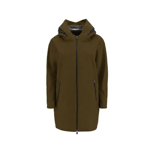 Herno Hooded Zip-up Coat - Green