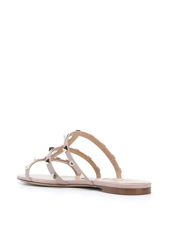 Valentino Garavani Rockstud Leather Block Heel Sandals