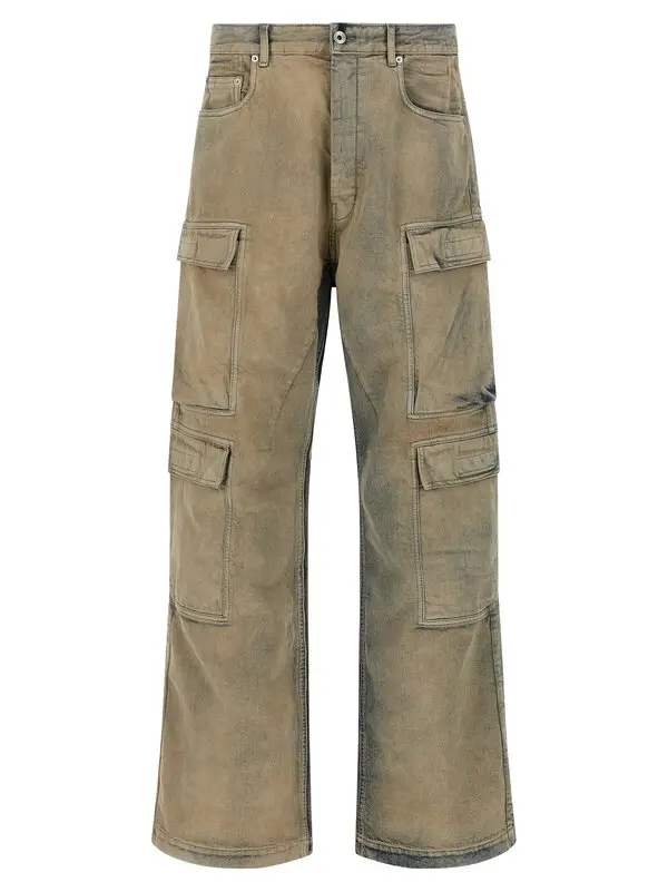 Rick Owens Double Cargo Jeans - Cream