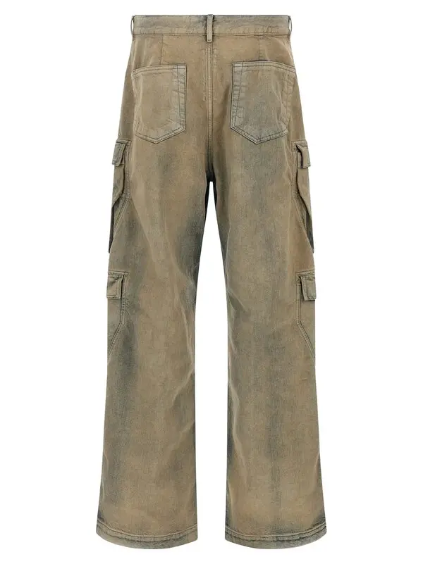 Rick Owens Double Cargo Jeans - Cream