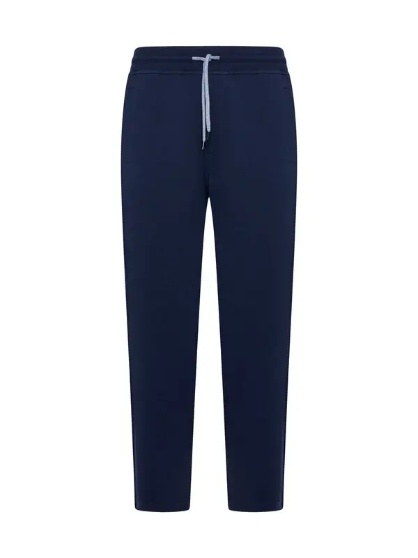 Brunello Cucinelli Cobalt Cotton Cashmere Trousers - Multicolor
