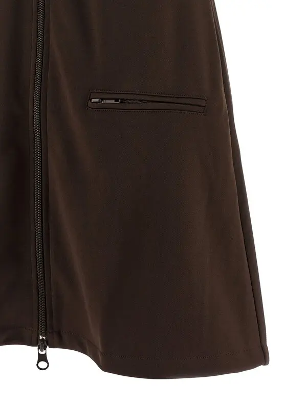 COURREGES Interlock Tracksuit Mini Dress - Brown