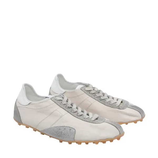 MAISON MARGIELA Calf Leather Colour Block Sneakers - Gray