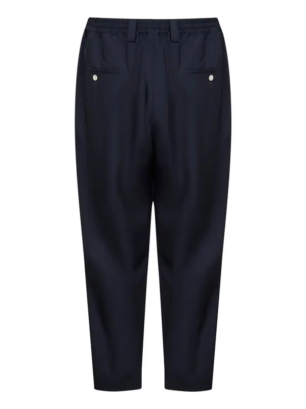 Marni Blue Tropical Wool Cropped Trousers - Multicolor