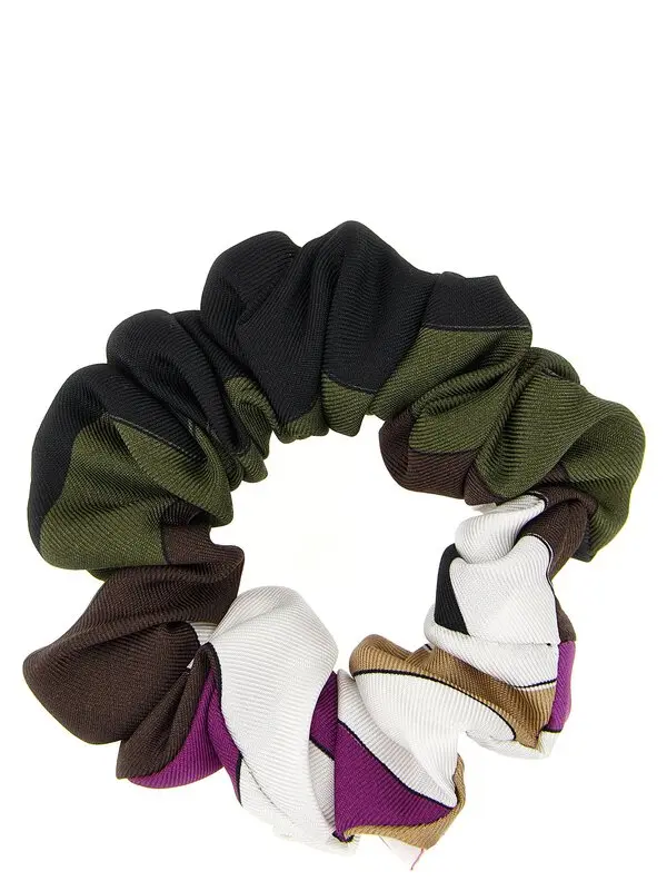 Emilio Pucci Iride" Print Silk Twill Hair Elastic - Multicolor