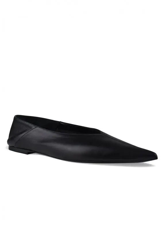 Saint Laurent Pointed Toe Leather Mules