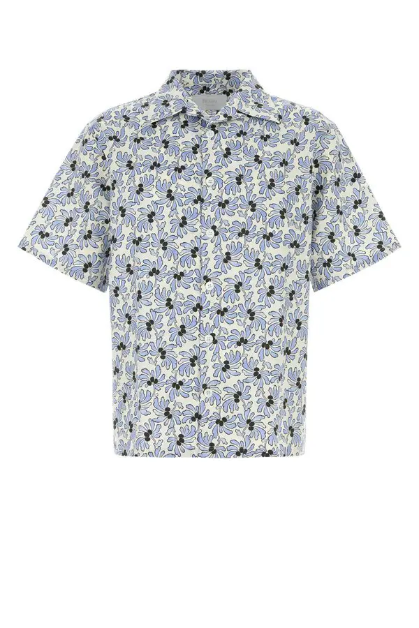 Prada Printed Poplin Shirt - Multicolor