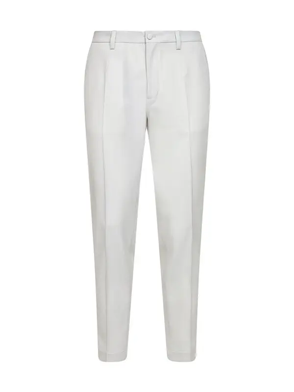 Dolce & Gabbana Light Beige Wool Poplin Trousers - Multicolor