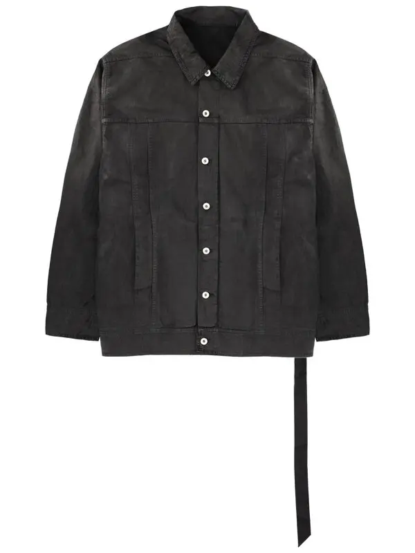 Rick Owens Jumbo Worker Jacket In Cotton - Black