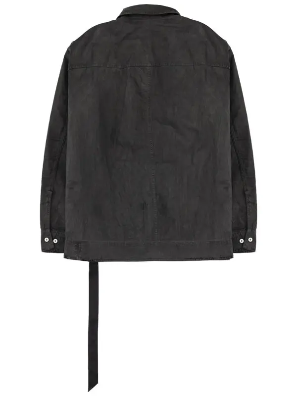 Rick Owens Jumbo Worker Jacket In Cotton - Black