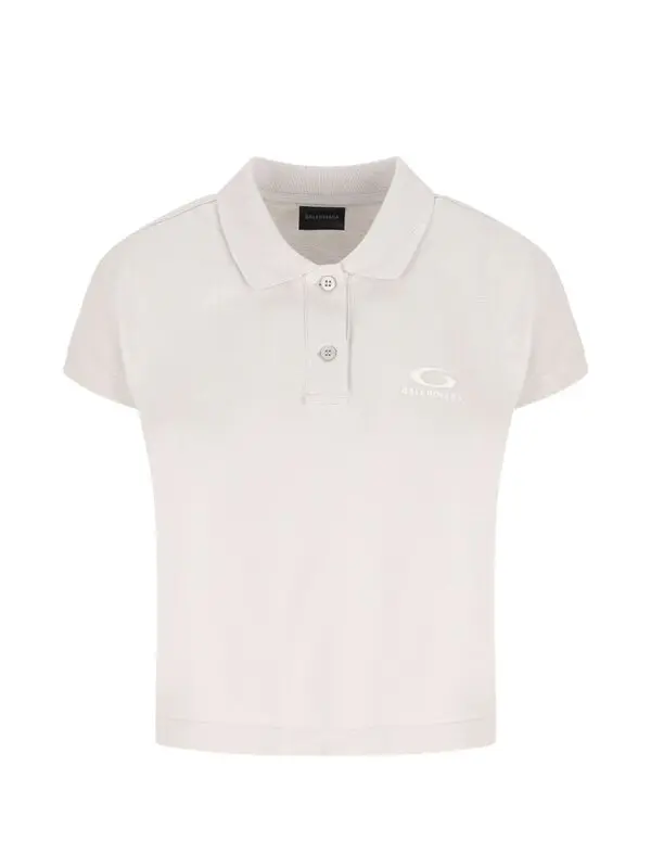 Balenciaga Embroidered Cotton Polo Shirt - Multicolor