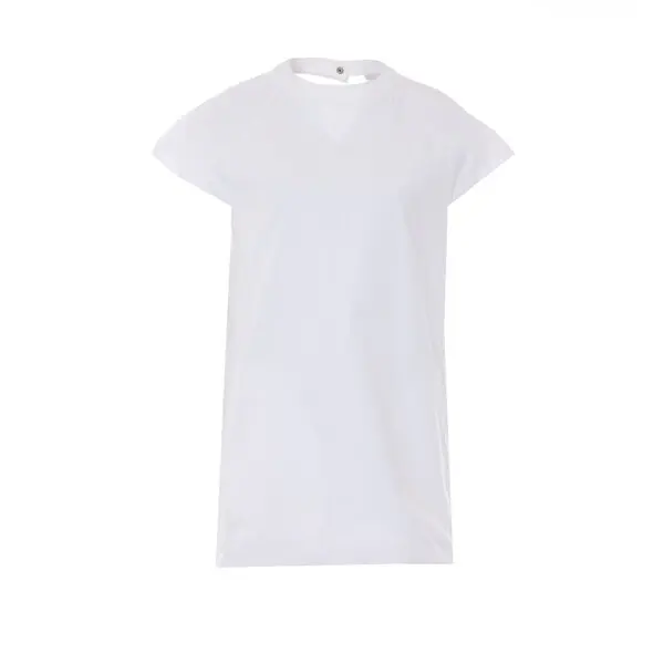 Sacai Short-sleeve Crew Neck Mini Dress - White