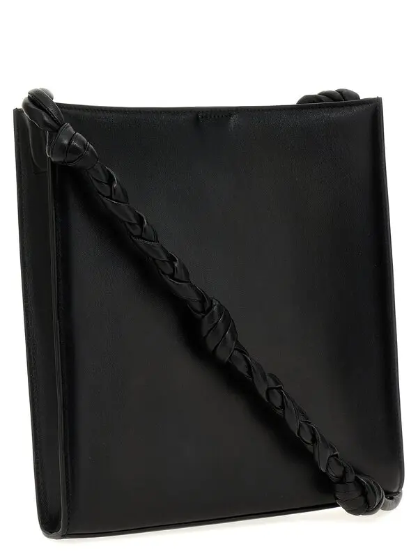 JIL SANDER Braided Leather Shoulder Strap Bag - Black