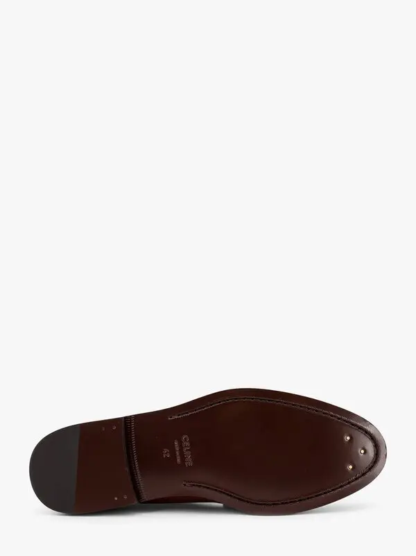 Celine Vivienne Leather Loafer With Perforated Triomphe Logo - Multicolor