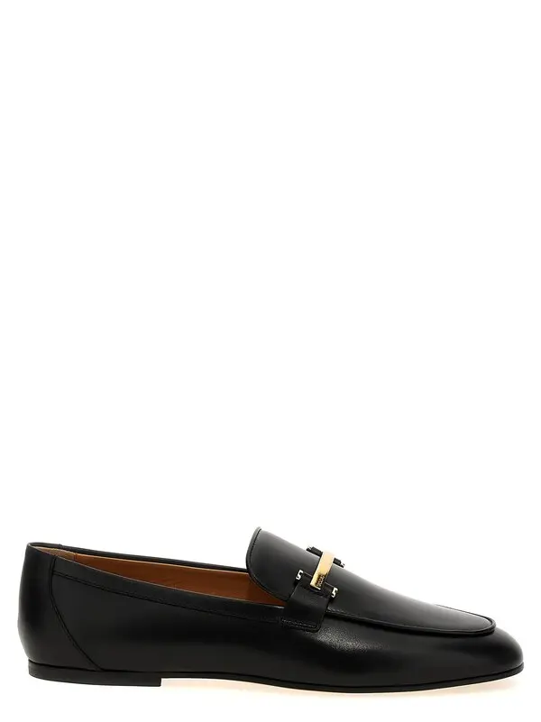 TOD'S Leather Horsebit Loafers - Black