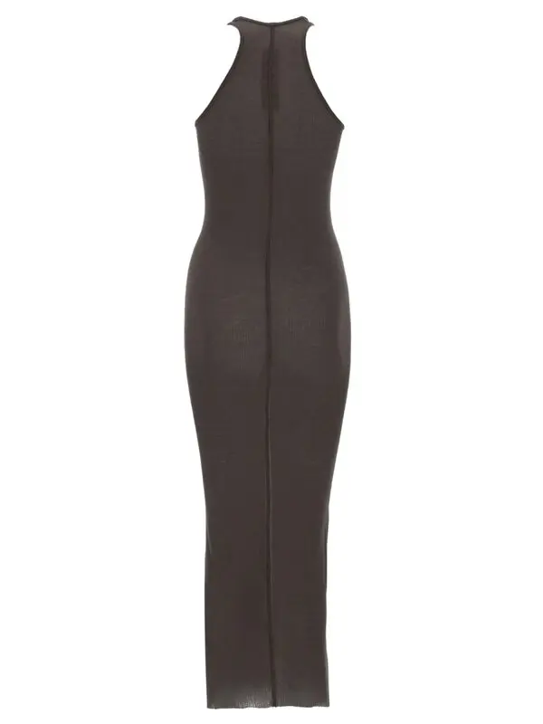 Rick Owens Silk Blend Midi Dress - Brown
