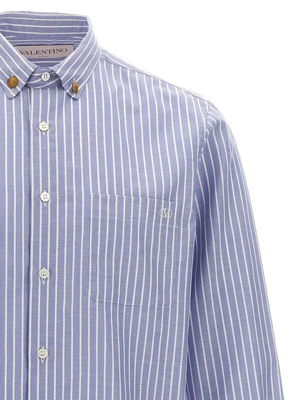 Valentino Garavani Striped Shirt - Blue