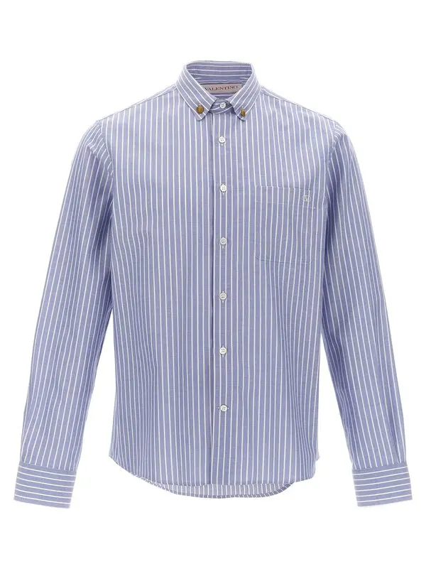 Valentino Garavani Striped Shirt - Blue