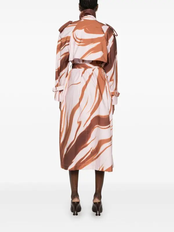 Dries Van Noten Printed Cotton Trench Coat - Multicolor