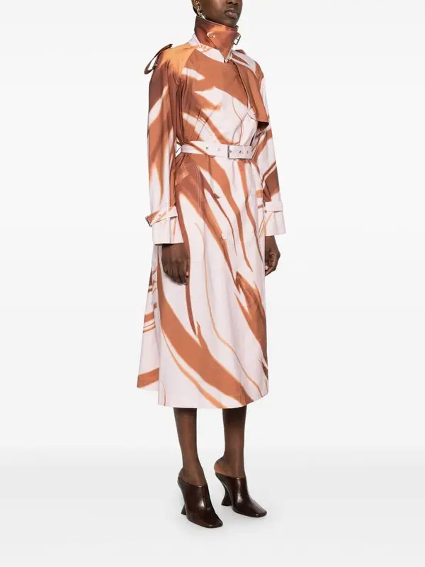 Dries Van Noten Printed Cotton Trench Coat - Multicolor