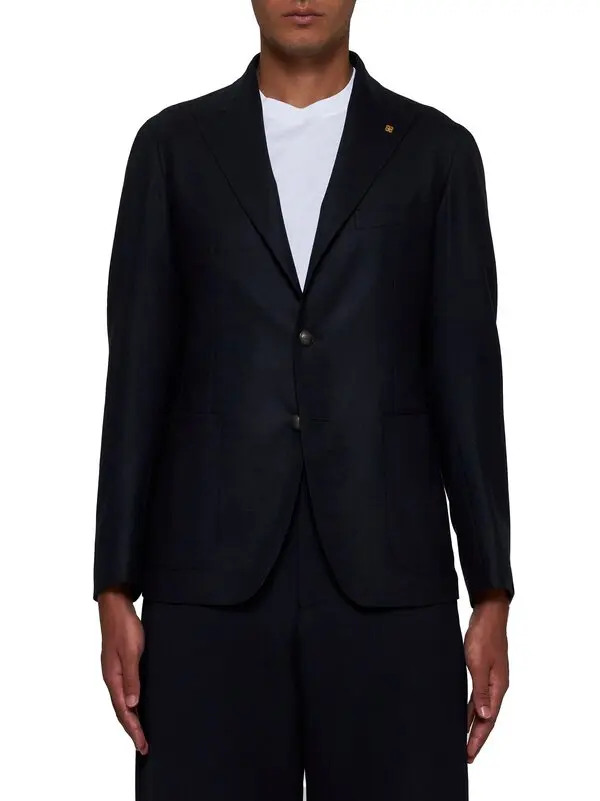 Tagliatore Montecarlo Wool And Cashmere Blazer - Multicolor