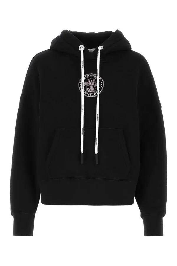 Palm Angels Cotton Hoodie With Logo